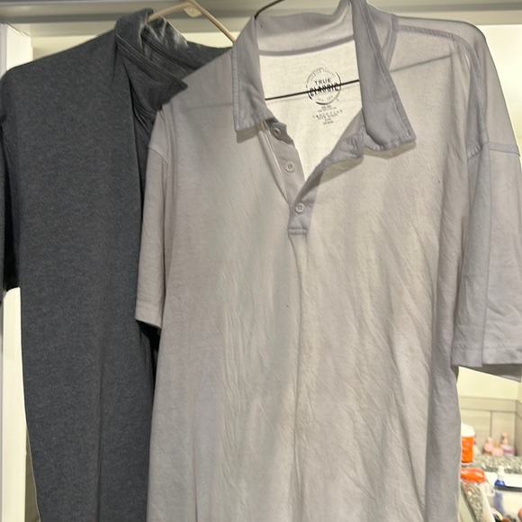 True Classic | Shirts | Mens True Classic Polos Grey And White | Poshmark